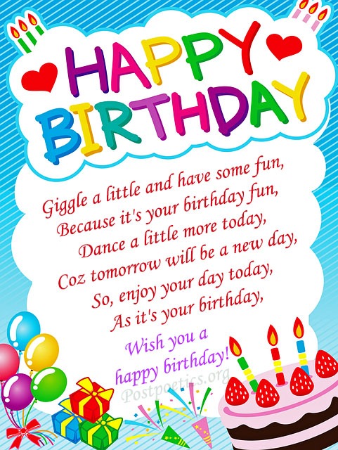 Short Funny Birthday Poems Humorous HBD Wishes