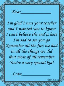 Last Days of School Poems | Worksheets | Post Poetics