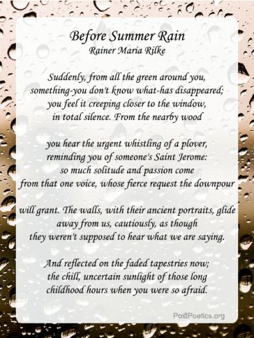 Happy Rain Poems That Rhyme | Poems About Rain And Love