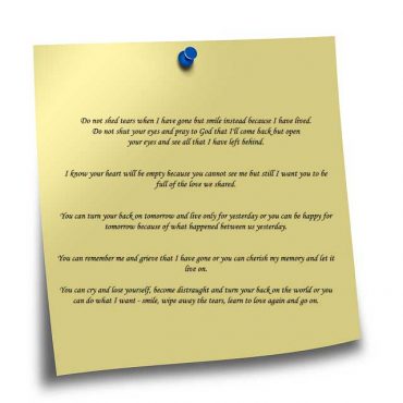 4 Best Remember Me Funeral Poems - Grief and Sympathy