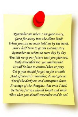 4 Best Remember Me Funeral Poems - Grief and Sympathy