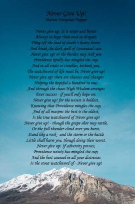 10 Famous Never Give Up Poems When Life Gets Hard