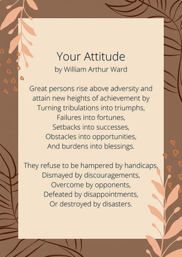 7 Famous Attitude Poems About Positive Thinking