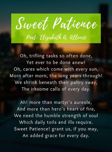 Famous Mindfulness Poems About Patience
